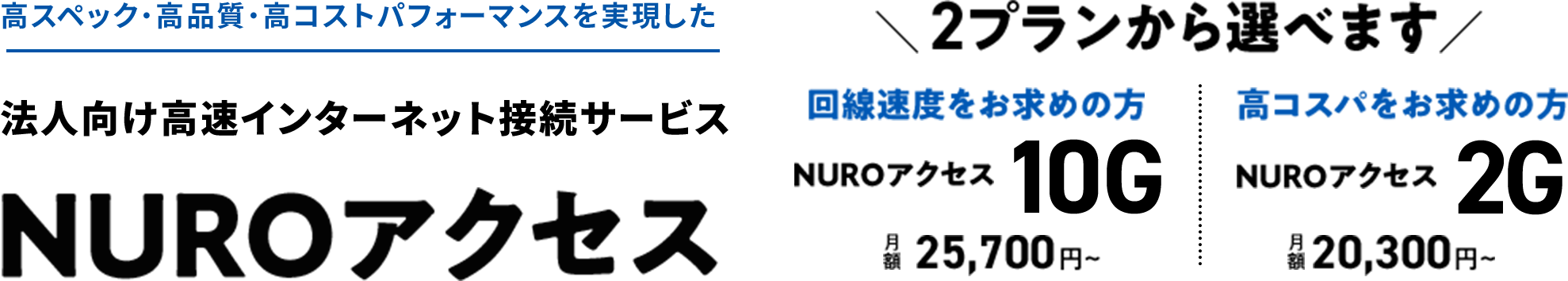 法人向けインターネット接続サービスなら「NUROアクセス」｜NURO Biz（ニューロ・ビズ）｜NURO Biz（ニューロ・ビズ）
